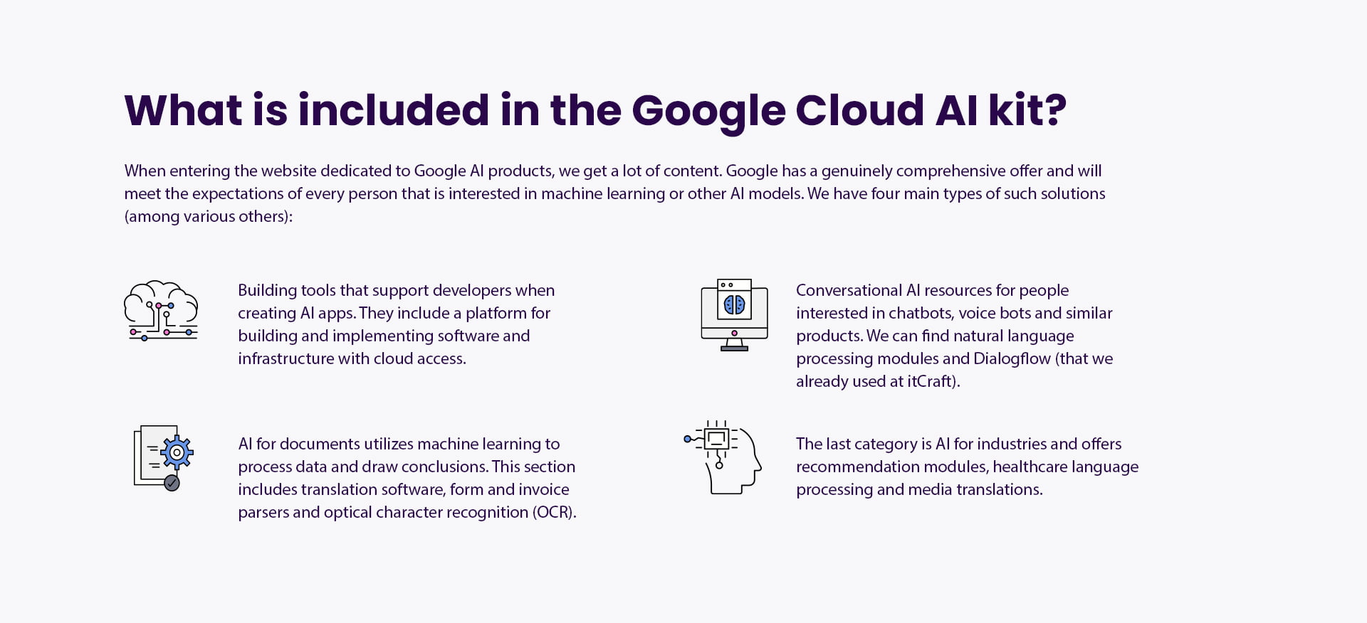 We explain Google Machine Learning solution - itCraft blog